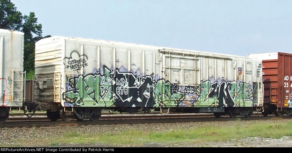 ARMN 761878 57 mechanical reefer rebulit with removable refrigeration unit eastbound through ...